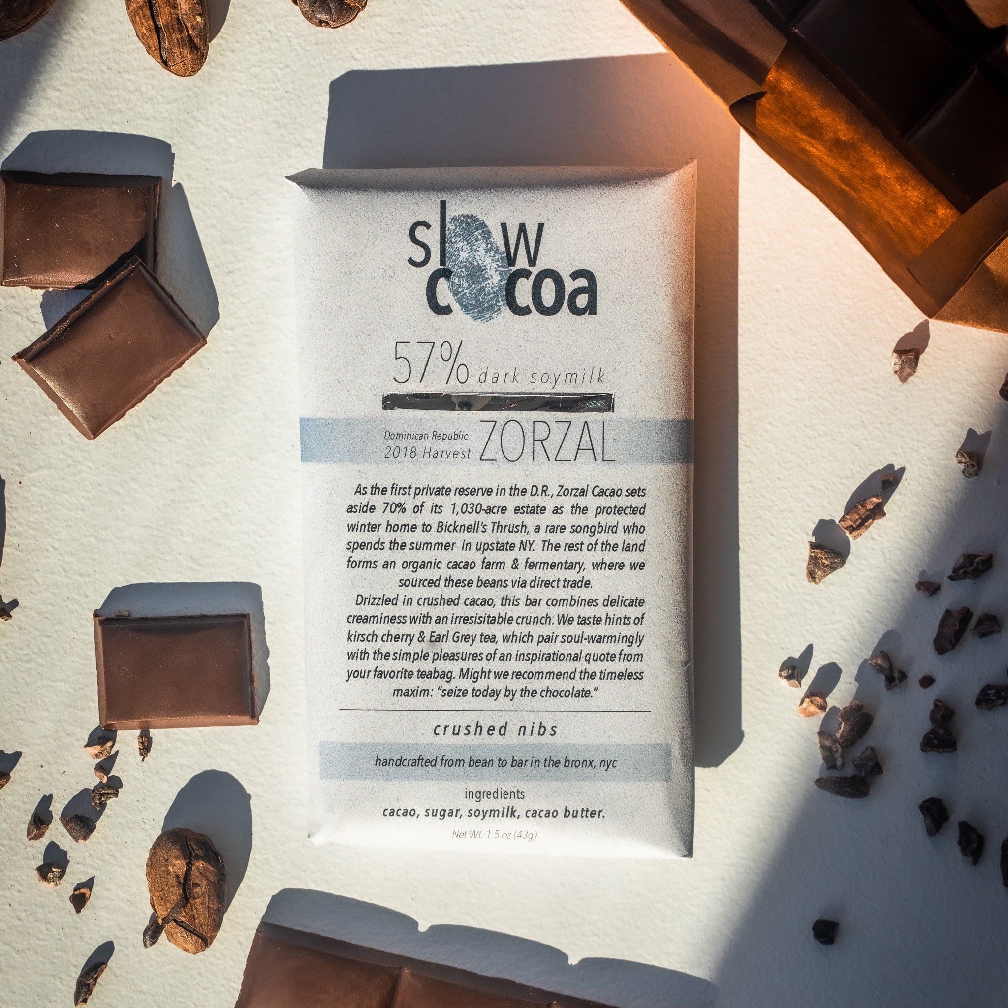 Crushed Nibs 49 Pisa Oatmilk Chocolate Slowcocoa